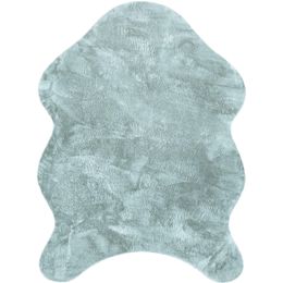 Fellteppich Paco Home "Pelt 640", blau (t&uuml;rkis), B:80cm H:16mm L:120cm, Polyester, Teppiche, Fellteppich, Kunstfell, Uni Farben, sehr weicher Flor