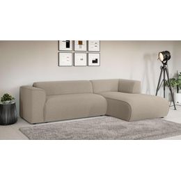 Ecksofa Home Affaire "GENTON L-Form (257 cm), zeitlos & stilvolles Design", beige, B:257cm H:78cm T:161cm, 100% Polyester, Sofas, Ecksofa, Aufwendig gepolstert, in Cord, Chenille und Struktur