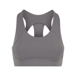 Sport-BH Urban Classics "Urban Classics Ladies Sports Bra Ladies Sports Bra", Damen, Gr. L, Cup 0, senior grau, 80% Nylon, 20% Elasthan, BHs Sport-BH