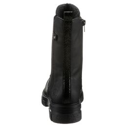 Rieker Damen Chelseaboots, Gr. 38, schwarz, Lederimitat, Schuhe, Stiefelette, Blockabsatz, Boots mit breitem Stretcheinsatz