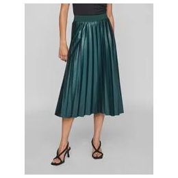 Plisseerock Vila "VINITBAN SKIRT - NOOS", Damen, Gr. M (38), gr&uuml;n (ponderosa pine), Web, Obermaterial: 96% Polyester, 4% Elasthan, unifarben, regular fit knieumspielend, R&ouml;cke, Materialmix