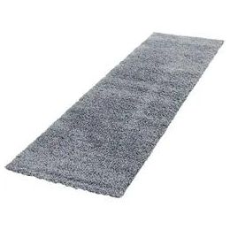 Hochflor-L&auml;ufer Ayyildiz Teppiche "Life Shaggy 1500" Gr. 12, grau (hellgrau), B:80cm H:30mm L:250cm, Kunstfaser, Teppiche, Langflor, uni, gro&szlig;e Farbauswahl, robust, auch in rund
