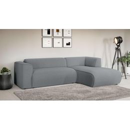 Ecksofa Home Affaire "GENTON L-Form (257 cm), zeitlos & stilvolles Design", grau, B:257cm H:78cm T:161cm, 100% Polyester, Sofas, Ecksofa, Aufwendig gepolstert, in Cord, Chenille und Struktur