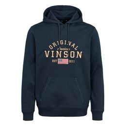 Strickpullover VINSON "VINSON Sweater VMRemi", Herren, Gr. L, schwarz sapphire, Obermaterial: 80% Baumwolle, 20% Polyester, Pullover Strickpullover