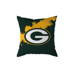 Dekokissen GREAT BRANDING "Great Branding Kissen Green Bay Packers "Brush" 50x50cm", Gr. 1 Stk., mehrfarbig, 100% Polyester, Dekokissen_Sitzkissen_Kissenh&uuml;llen