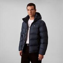 Herren Steppjacke "LS NYLN ZP OFF HD DW", schwarz, Gr. S, Calvin Klein Jeans, unifarben, Web, Obermaterial: 100% Polyamid, Jacken, Kapuze, Regular