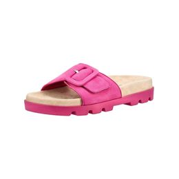 Pantolette Rohde "Rohde Pantoletten Veloursleder", Damen, Gr. 37, pink, Veloursleder, Schuhe Pantolette