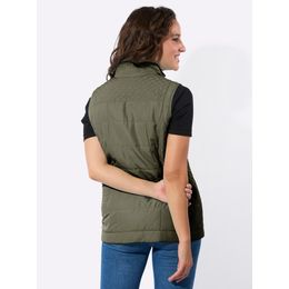 Casual Looks Damen Steppweste, gr&uuml;n, Gr. 36, unifarben, 100% Polyester, Wattierung:100% Polyester, Westen