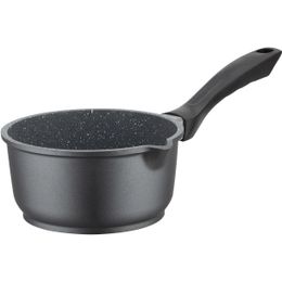 Kasserolle GSW "Gourmet Granit", schwarz (schwarz, graphit), H:8,5cm &Oslash;:16cm, T&ouml;pfe, Kasserolle, langlebige VITAFLON GRANIT Antihaft-Versiegelung, &Oslash; 16 cm, Induktion