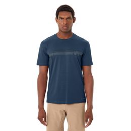 Funktionsshirt Vaude "MEN'S CYCLIST T-SHIRT V", Herren, Gr. L, schwarz sea, dar, Web, Obermaterial: 70% Baumwolle, 30% Lyocell, regular fit, Rundhals, weit normaler Saum, Shirts Funktionsshirt, sportliche Passform, kurze &Auml;rmel, f&uuml;r vielseitige Aktivit&auml;ten