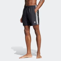 Badeshorts adidas Performance "ADICOLOR 3-STREIFEN, 20 ZENTIMETER", Herren, Gr. 3XL, N-Gr, schwarz, Obermaterial: 100% Polyester, Badehosen Badeshorts