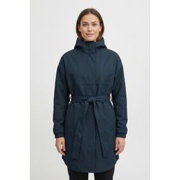 Freequent Damen Anorak "FQSTORM-JA-BELT"salute, Gr. S, unifarben, Web, Obermaterial: 100% Polyester, Jacken, mit Kapuze und Bindeg&uuml;rtel