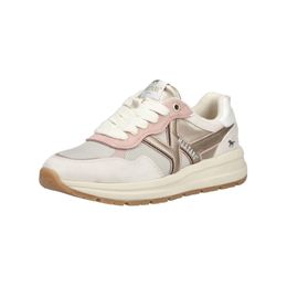 Mustang Shoes Damen Sneaker "Mustang Shoes Sneaker Lederimitat/Textil", Gr. 37, rosa, Lederimitat, Textil, Schuhe