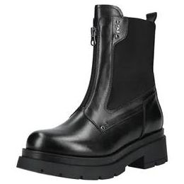 Stiefelette Nero Giardini "Nero Giardini Stiefelette Leder/Textil", Damen, Gr. 39, schwarz, Leder, Textil, Schuhe Stiefelette