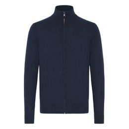 !Solid Strickjacke SOLID "Strickjacke SDAkalas", Herren, Gr. L, blau (insignia blau), Obermaterial: 70% Baumwolle CO recyc.. 30% Polyester Pol. recyc.., Strickjacken Strickjacke