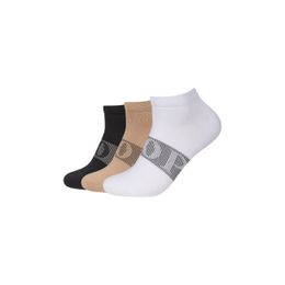 JOOP! JOOP Herren Sneakersocken "Sneakersocken premium casual 3er Pack", Gr. 39blanc mix, 70% Baumwolle, 28% Polyester, 2% Elasthan, gemustert, Socken, 3er