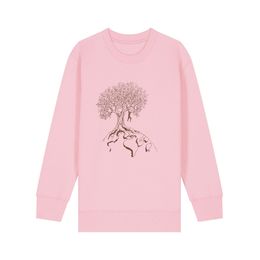 Life-tree Sweatshirt 'Organic Fairwear Sweater Kids Unisex Hanging On' M&auml;dchen Gr&ouml;&szlig;e 122/128 hellpink