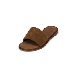 Marc O'Polo Sandale MARC O'POLO "aus weichem Velours-Rindleder", Damen, Gr. 39, schwarz braun, Obermaterial: 100% Leder (Rind), unifarben, Schuhe Sandale