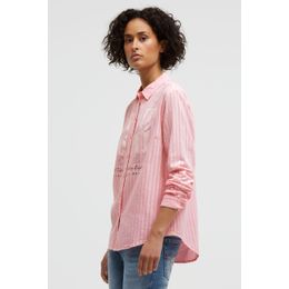 Langarmbluse SOCCX, Damen, Gr. S, french rose, Web, Material: 100% Baumwolle, regular fit normal, hoch geschlossener Ausschnitt, &Auml;rmel mit &Auml;rmelschlitz 1-Knopf-Manschette, Blusen, aus Baumwolle