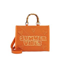 Emily & Noah Shopper EMILY & NOAH "Shopper E&N Joelle", Damen, Gr. B/H/T: 37cm x 28cm x 19cm 0, orange (orange 610), Baumwolle, Taschen Shopper