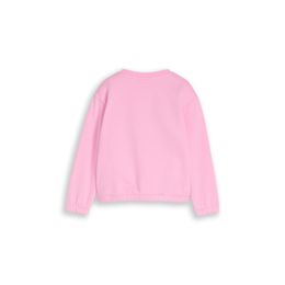 Tom Tailor M&auml;dchen Sweaterlovely pink, Gr. 128, bedruckt, Sweatware, Obermaterial: 70% Baumwolle, 30% Polyester, Sweatshirts, mit Blumen-Pailetten