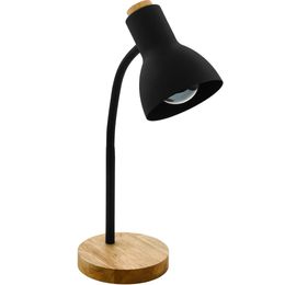 Eglo Tischleuchte "VERADAL", braun (schwarz, holz), &Oslash; 12,5cm H: 49cm, 1 Stk., Leuchten, Tischleuchte, Tischlampe, 1X40W exkl., Tischleuchte