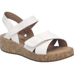 Sandale Josef Seibel "Evita 03, weiss", Damen, Gr. 37, wei&szlig;, Obermaterial: 100% Rindsleder Leather cow., Schuhe Sandale