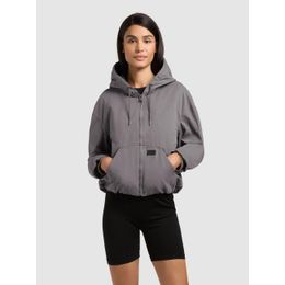 Blouson Khujo "JUDY", Damen, Gr. S, sea grau, Twill, 100% Baumwolle, unifarben, regular fit h&uuml;ftlang, eingesetzt Windstopperb&uuml;ndchen mit Windstopper, Jacken Blouson