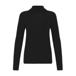 Rollkragenpullover oxmo "Rollkragenpullover OXSigne", Damen, Gr. XS, schwarz, Obermaterial: 44% Polyester Pol. recyc.. 23% Polyacryl PAN. 22% Polyester PES. 8% Wolle WO. 3% Elasthan EL., Pullover Rollkragenpullover