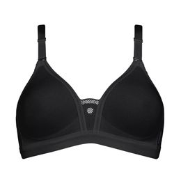Damen Sport-BH "Triaction Trophy N", triaction by Triumph, Gr. 85, schwarz, Single Jersey, Obermaterial: 53% Polyamid, 24% Baumwolle, 22% Elasthan