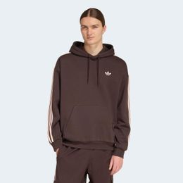 Kapuzensweatshirt adidas originals "3S HOODY", Herren, Gr. M, aurora coffee, Obermaterial: 70% Baumwolle, 30% Polyester, normal, Rundhals, angesetztes B&uuml;ndchen, Sweatshirts