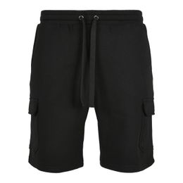 Sweatshorts Urban Classics "Urban Classics Herren Organic Cargo Sweatshorts", Herren, Gr. XL, US-Gr&ouml;&szlig;en, schwarz, 100% Baumwolle, unifarben, normal, Hosen Sweatshorts