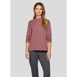 Print-Shirt Rabe "T-Shirt", Damen, Gr. 46, rot, 70%Polyester, 28%Viskose, 2%Elastan, gerade, Shirts