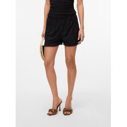 V&eacute;ro Moda Shorts VERO MODA "VMMAYA HW SHORT SHORTS JRS VO", Damen, Gr. M (38), N-Gr, schwarz, Jersey, Obermaterial: 95% Polyester, 5% Elasthan, unifarben, regular fit kurz, Hosen Shorts, Materialmix, regular fit
