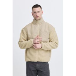 Pl&uuml;schjacke Blend "BHEvon", Herren, Gr. S, oyster gray, Fleece, 100% Polyester, Basic, normal normal, ohne Ausschnitt, elastischer Bund, Jacken, Kuschelige Teddyjacke mit Taschen