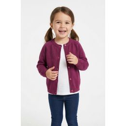happy girls M&auml;dchen Strickjacke, lila, Gr. 104, unifarben, Strick, Obermaterial: 100% Baumwolle, Strickjacken, mit hochwertigem Strickmuster im