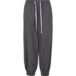 Jogginghose Urban Classics "Urban Classics Damen Ladies Light Denim Jogpants", Damen, Gr. M, US-Gr&ouml;&szlig;en, midgrau, 100% Baumwolle, unifarben, loose fit, Hosen Jogginghose