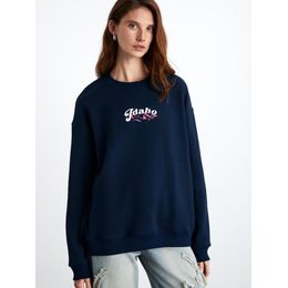 Grimelange Sweatshirt Damen Gr&ouml;&szlig;e M navy / rosa / wei&szlig;