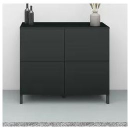 borchardt M&ouml;bel Kommode BORCHARDT M&Ouml;BEL "Haama", schwarz (schwarz matt), B:93cm H:80cm T:35cm, Holzwerkstoff, Sideboards, Kommode, Breite 93 cm