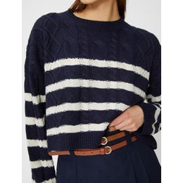 KOTON Pullover Damen Gr&ouml;&szlig;e L marine / wei&szlig;
