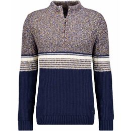 Stehkragenpullover Ragman, Herren, Gr. 52, bunt, 975, Strick, 100% Baumwolle, ohne Ausschnitt, Pullover Stehkragenpullover