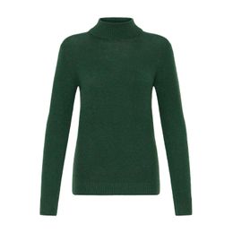 Rollkragenpullover oxmo "Rollkragenpullover OXSigne", Damen, Gr. M, gr&uuml;n (pineneedle), Obermaterial: 44% Polyester Pol. recyc.. 23% Polyacryl PAN. 22% Polyester PES. 8% Wolle WO. 3% Elasthan EL., Pullover Rollkragenpullover