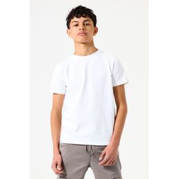 T-Shirt Garcia, Jungen, Gr. 128/134, wei&szlig;, Jersey, Obermaterial: 95% Baumwolle, 5% Elasthan, unifarben, gerade normal, Rundhals, Shirts T-Shirt, f&uuml;r Kids, mit Stretch