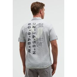 Kurzarmhemd CAMP DAVID, Herren, Gr. XXL, Normalgr&ouml;&szlig;en, blau, Web, Material: 100% Baumwolle, bedruckt, bestickt, gestreift, figurbetont normal, Umschlagsaum, Hemden, mit Turn-Up-&Auml;rmel