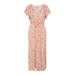 Ichi Kleid 'IHAya' Damen Gr&ouml;&szlig;e 36 ecru / apricot / hummer Sommerkleid
