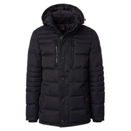 Steppjacke Casamoda "Casamoda Steppjacke mit Kapuze uni", Herren, Gr. XXL, schwarz, 100% Polyester, Jacken Steppjacke