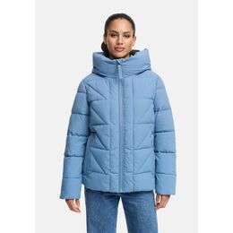 Winterjacke Marikoo "Kuschelnasee", Damen, Gr. M, powderblau, Obermaterial: 100% Polyester; Futter: 100% Polyester; Wattierung: 100% Polyester; &Auml;rmelfutter: 100% Polyester, Jacken Winterjacke, mit extra hohem Kragen und warmem Fleecefutter