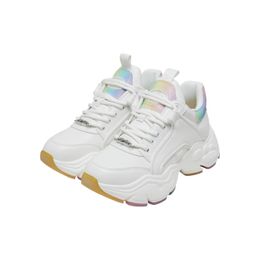 Trainingsschuh Buffalo "Buffalo Binary C Vegan Nappa", Damen, Gr. 38, sanftes wei&szlig;, rainbow, unifarben, Schuhe
