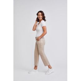 WONDERJEANS Damen 7/8-Jeans, beige, Gr. 36, Denim/Jeans, Obermaterial: 88% Baumwolle, 10% Polyester, 2% Elasthan, Jeans, Figurschmeichelnder