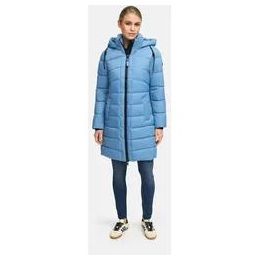 Winterjacke Marikoo "Kaltn&auml;schen", Damen, Gr. L, blau (powder blau), Obermaterial: 100% Polyester; Futter: 100% Polyester; Wattierung: 100% Polyester; &Auml;rmelfutter: 100% Polyester, Jacken Winterjacke, mit abnehmbarer Kapuze und hochschlie&szlig;endem Kragen